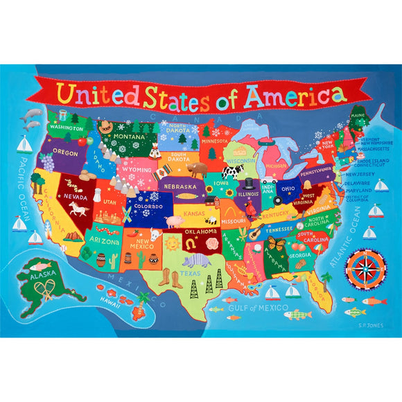 Kid's United States Wall Map – Waypoint Geographic